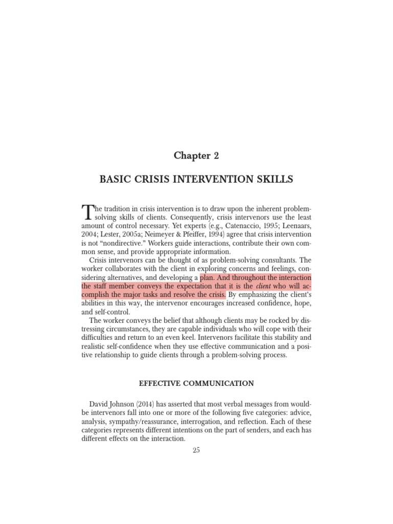 Basic Crisis Intervention Skills | PDF | Empathy | Nonverbal Communication