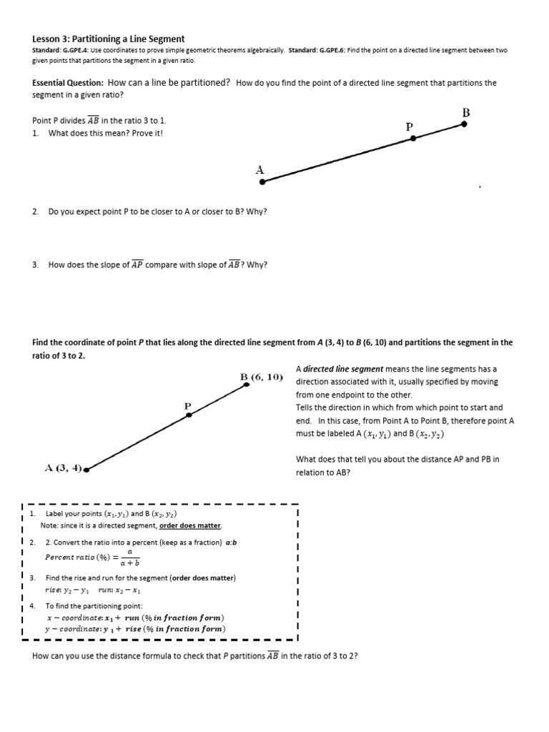 Partitioning Directed Line Segments | PDF | Ratio | Slope