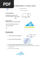 Area Calculations for Parallelograms | PDF