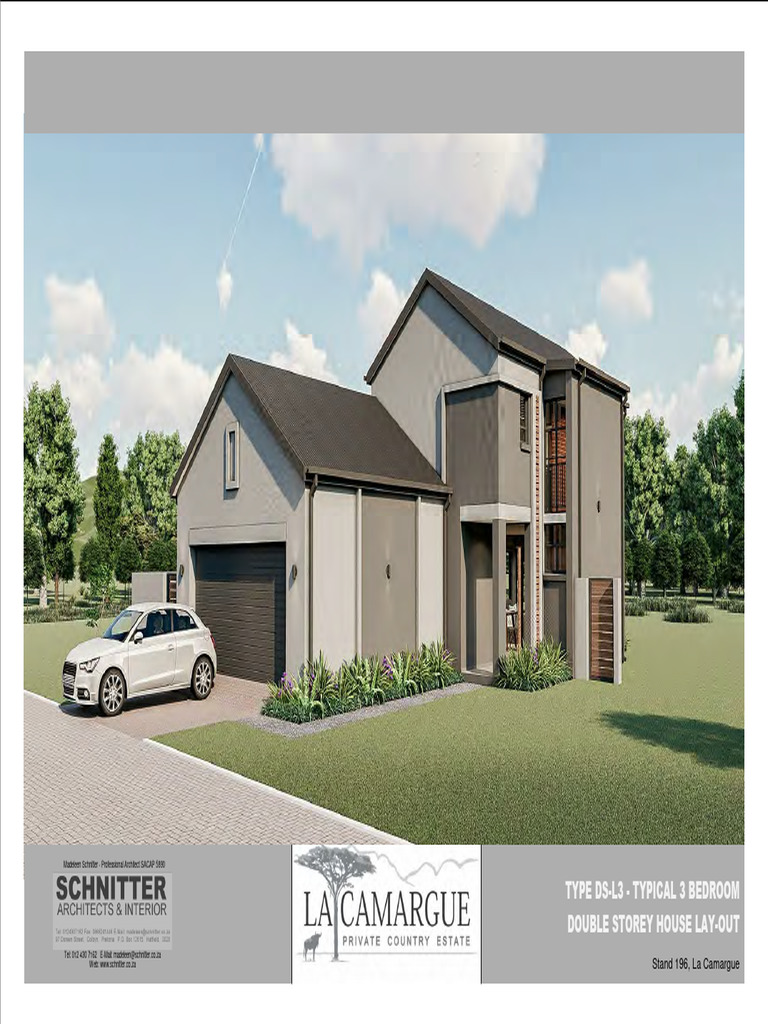 3 Bedroom Double Storey House Plan | PDF | Buildings And Structures | Room