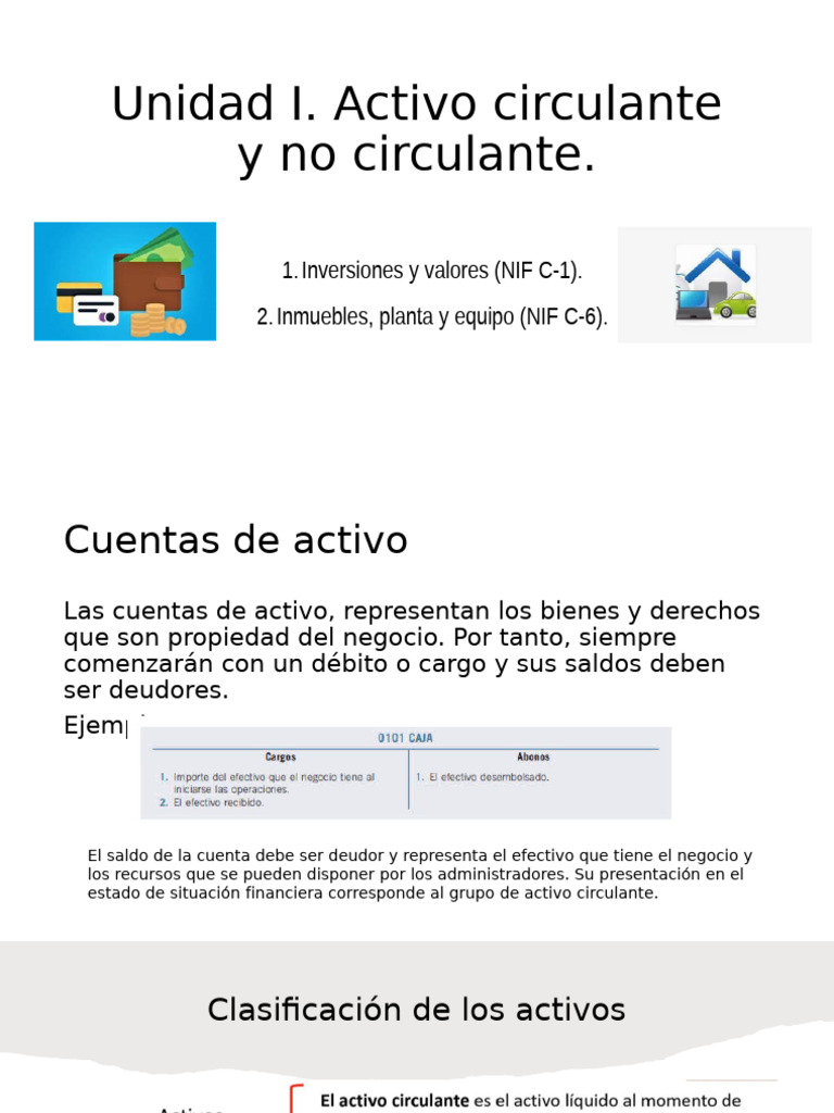 Activos: Circulante y No Circulante | PDF | Efectivo | Inversiones