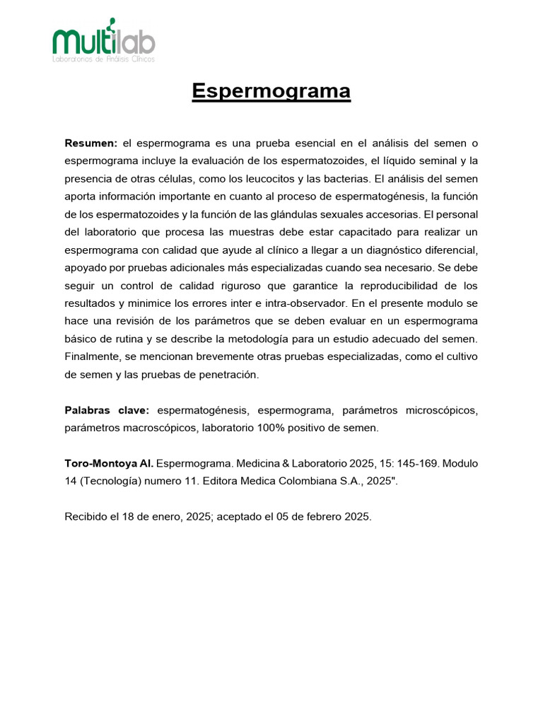 E Spermogram A | PDF