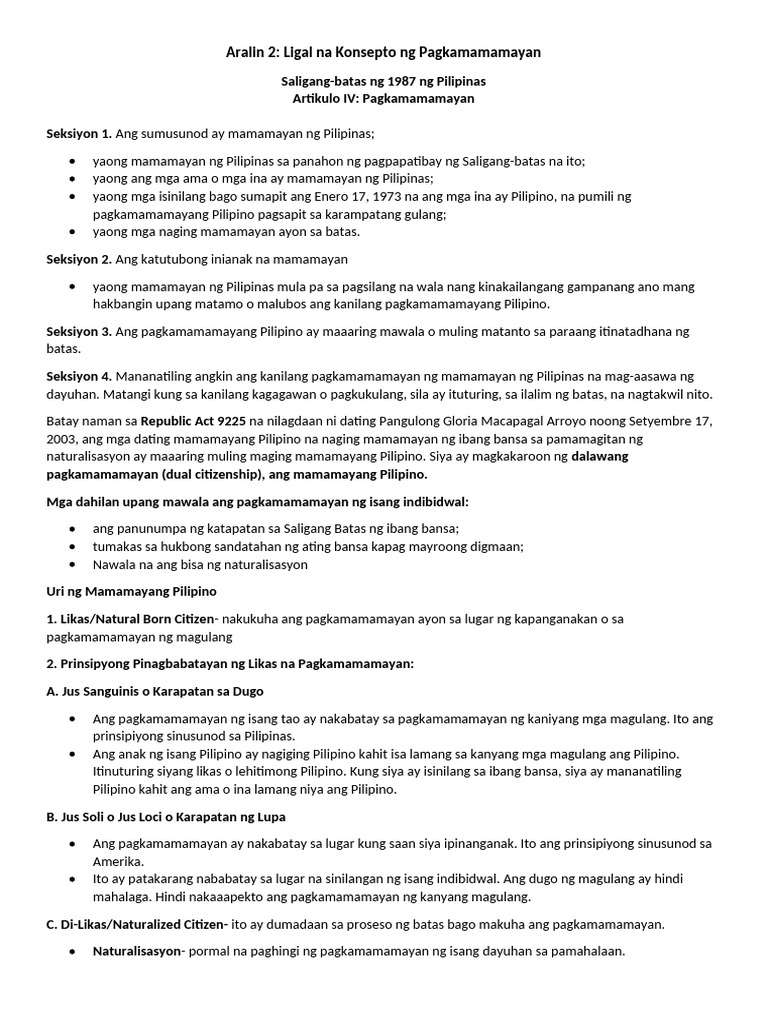 CO4 Citizenship | PDF