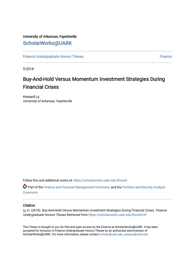 Momentum vs. Buy-and-Hold in Crises | PDF | Market (Economics) | Investing