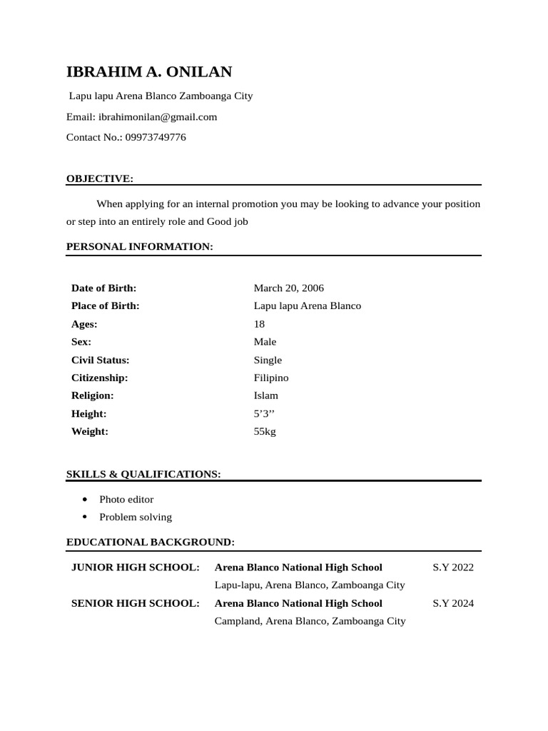 Resume of Immersion | PDF