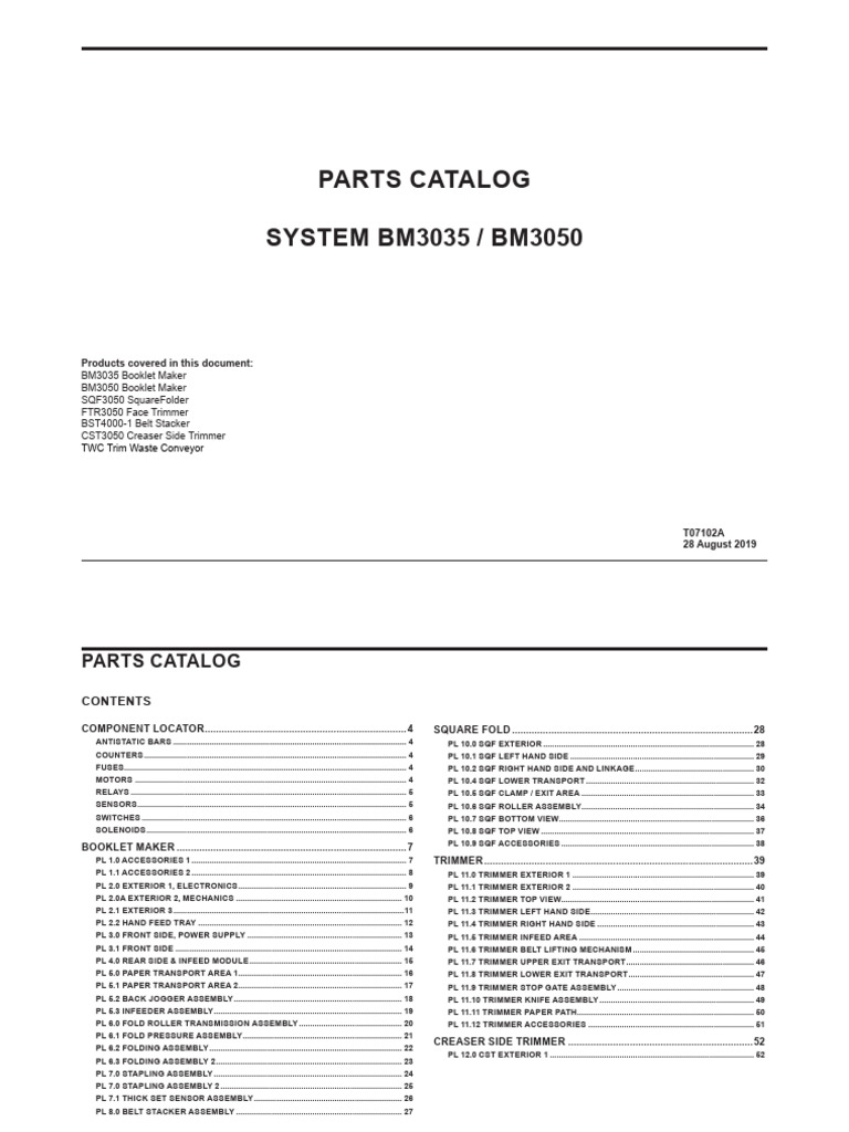Morgana BM3035 3050 Parts Manual | PDF | Printed Circuit Board ...