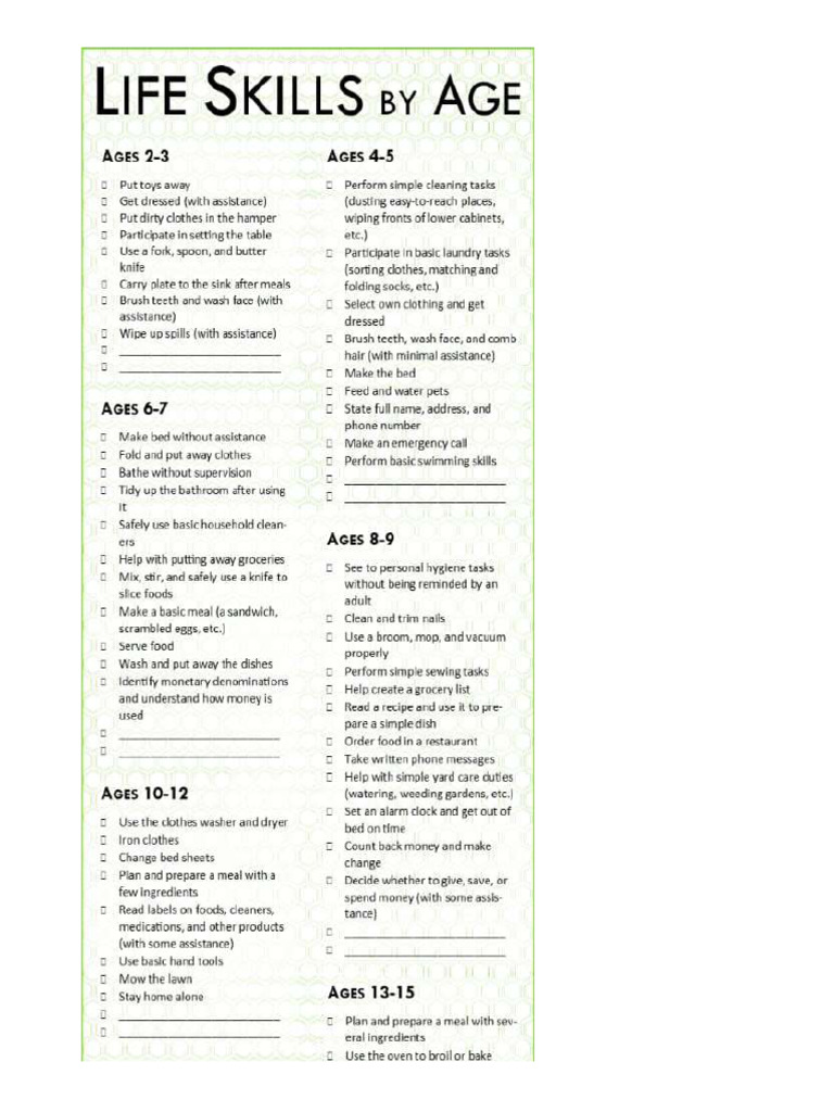 Autism Age-Wise Activities | PDF