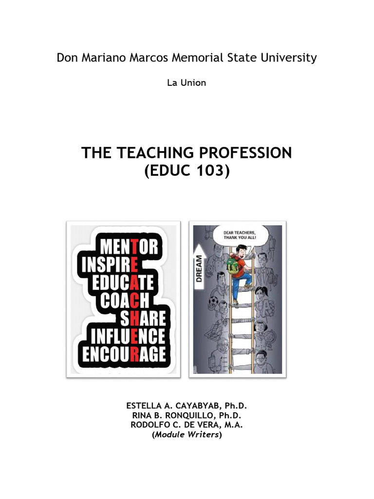 Module 7- Educ 103-converted | PDF | Teachers | Professional Development