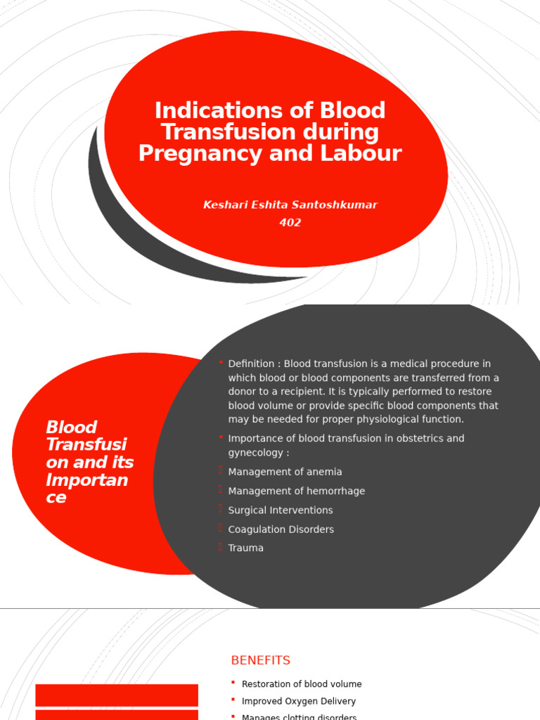 Blood Transfusion Indications in Pregnancy | PDF | Bleeding | Blood ...