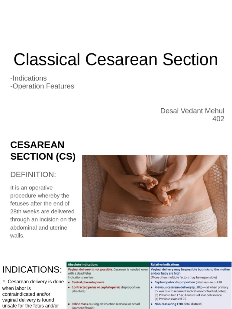 VMD Obs Presentation | PDF | Childbirth | Caesarean Section