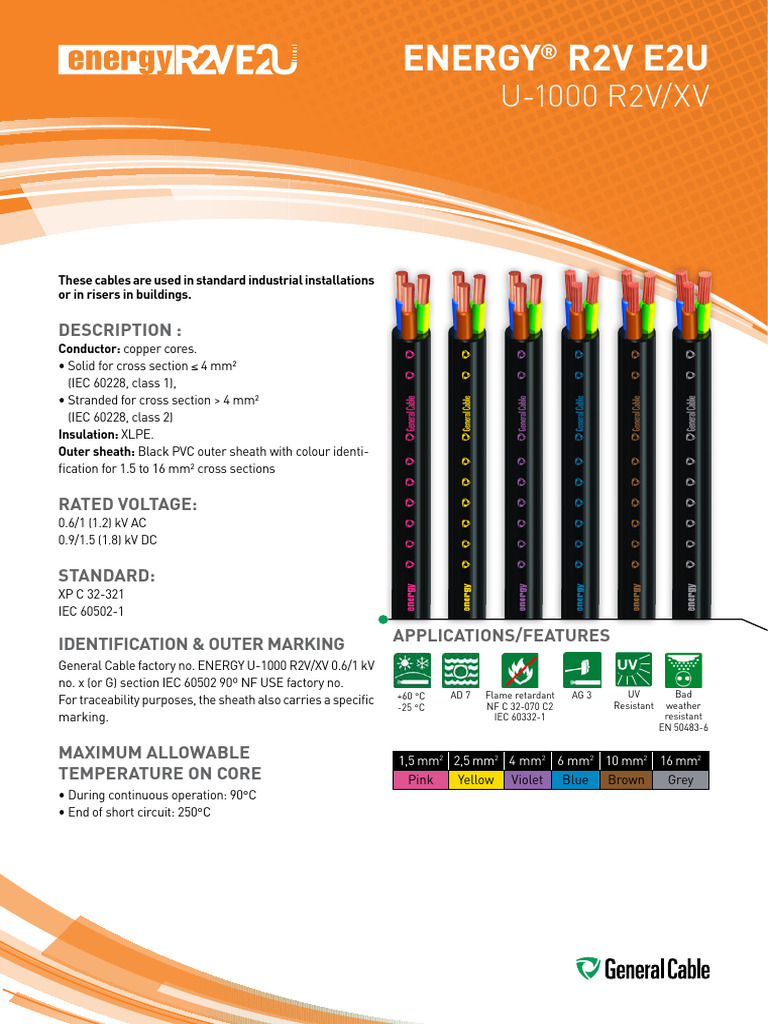 0200 C1562 0E Energy R2V E2U Datasheet | PDF | Electrical Conductor ...