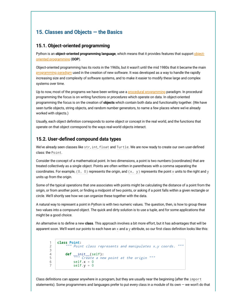 15. Classes and Objects — the Basics — How to Think Like a Computer Scientist_ Learning With ...