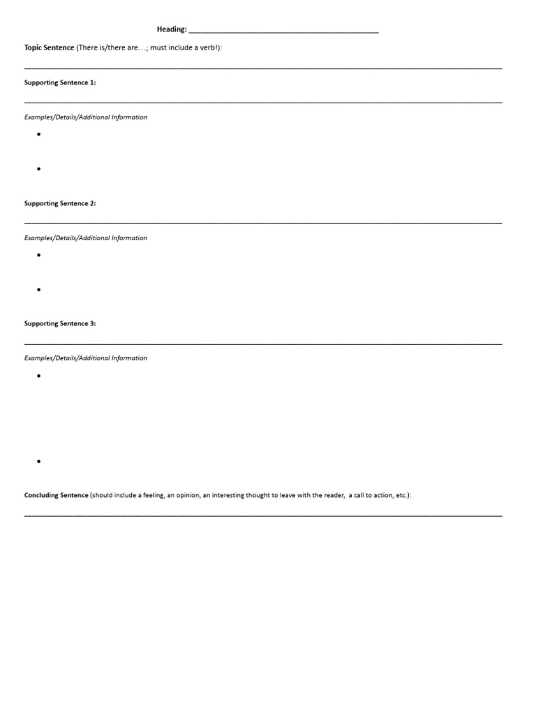 Paragraph Outline Template | PDF
