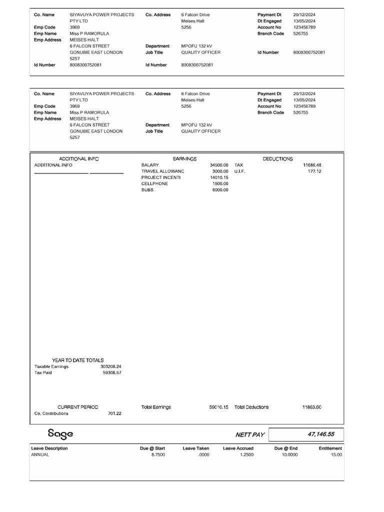3969 December Payslip (1) | PDF