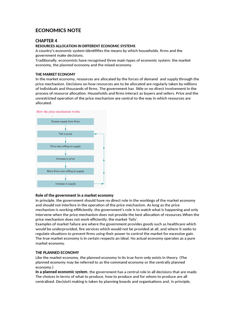 Economics Note | PDF | Market (Economics) | Goods