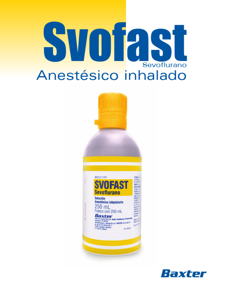 Svofast Sevoflurano | PDF | Anestesia | Especialidades Medicas