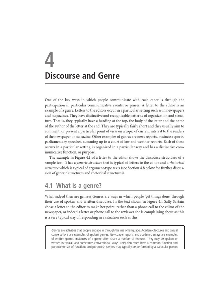 Discourse & Genre | PDF | Genre | Rhetoric