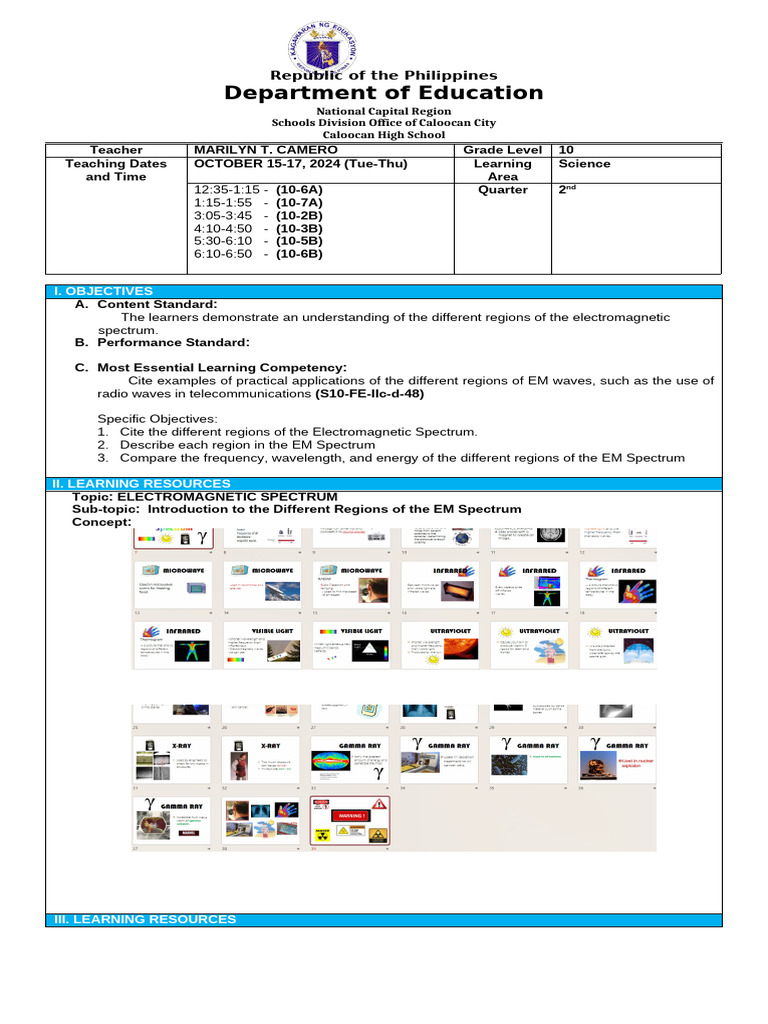 DLP - Introduction To em Spectrum - (October 15, 2024) MTC | PDF ...