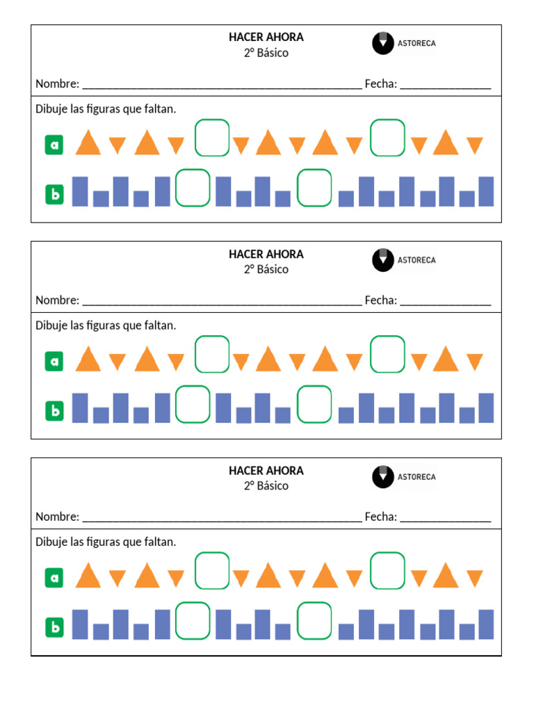 Eje Patrones y Álgebra - Identificar La Unidad y Completar El Patrón | PDF
