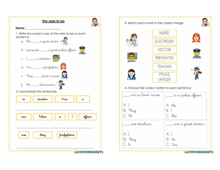 jobs and To be verb | PDF