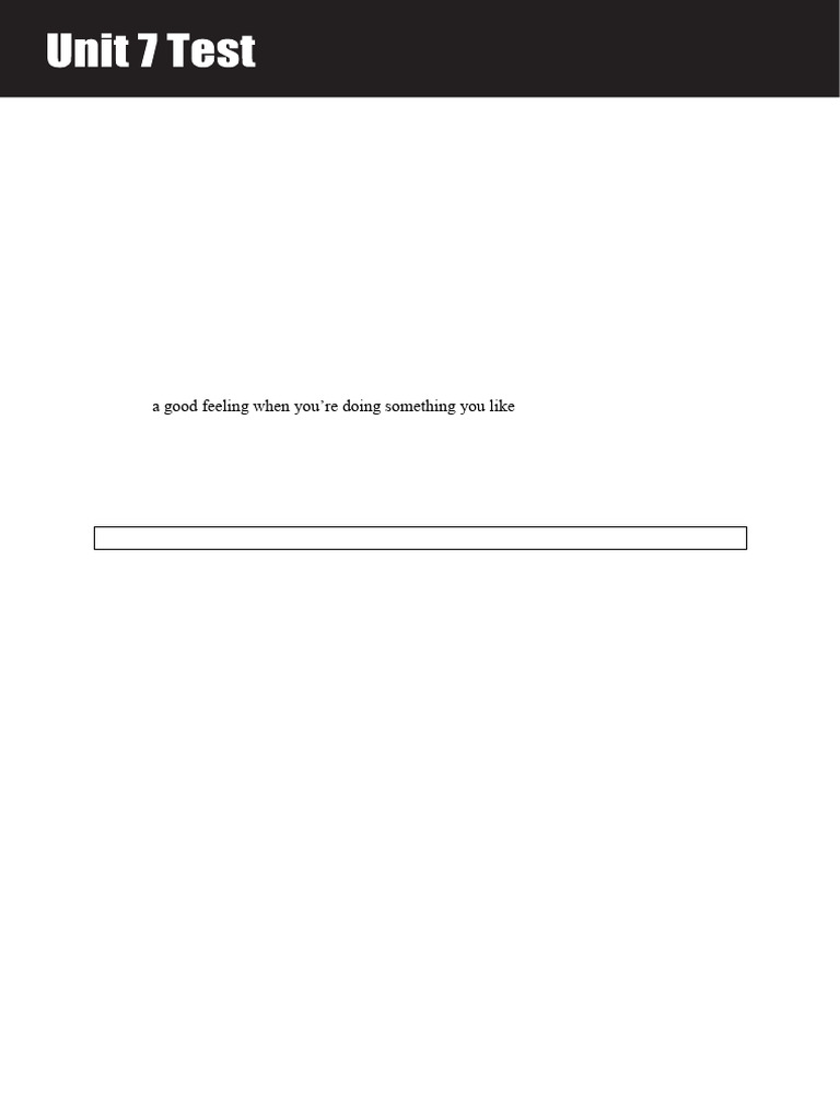 Impact Level 2 Unit 7 Test 0 | PDF | Subject (Grammar) | Linguistics