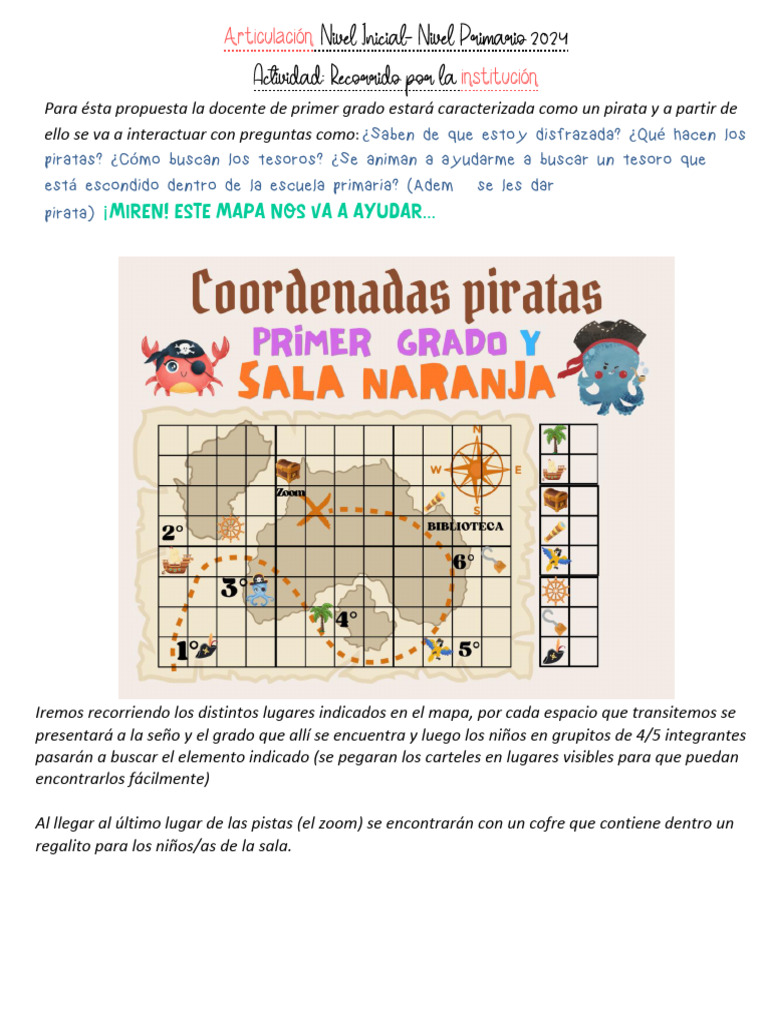 Búsqueda del Tesoro Escolar 2024 | PDF