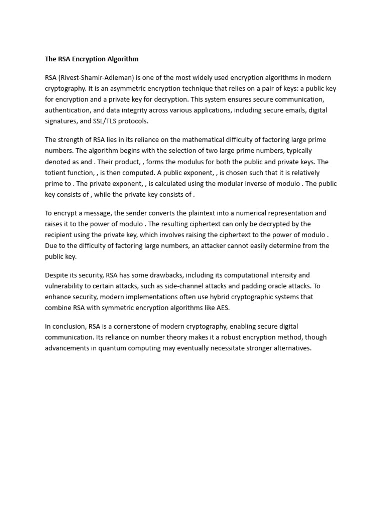 RSA Student Submission | PDF