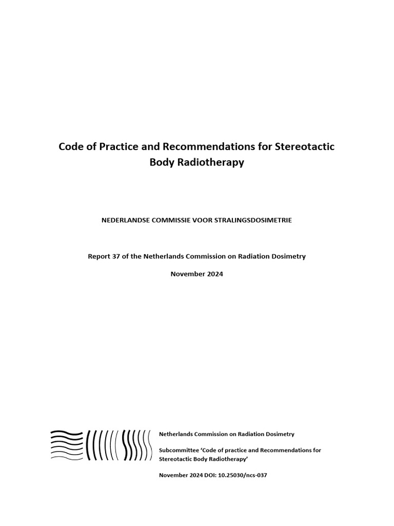 431 Ncs Report 37 Cop SBRT 20 Sept 2024final | PDF | Radiation Therapy ...
