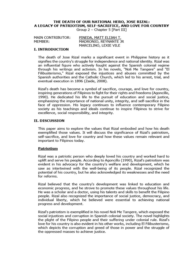 Grp2 - Ch5 - Pt3 (Death of Rizal) Paper | PDF | Philippines | Nationalism