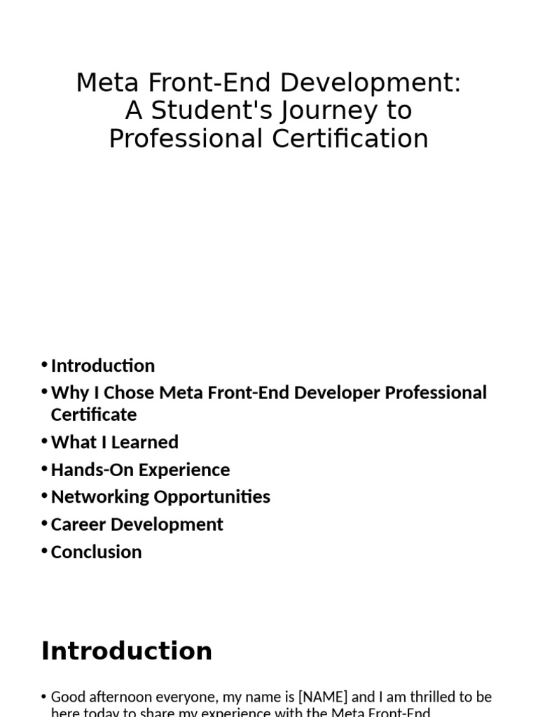 Meta Front-End Development | PDF | Web Development | World Wide Web