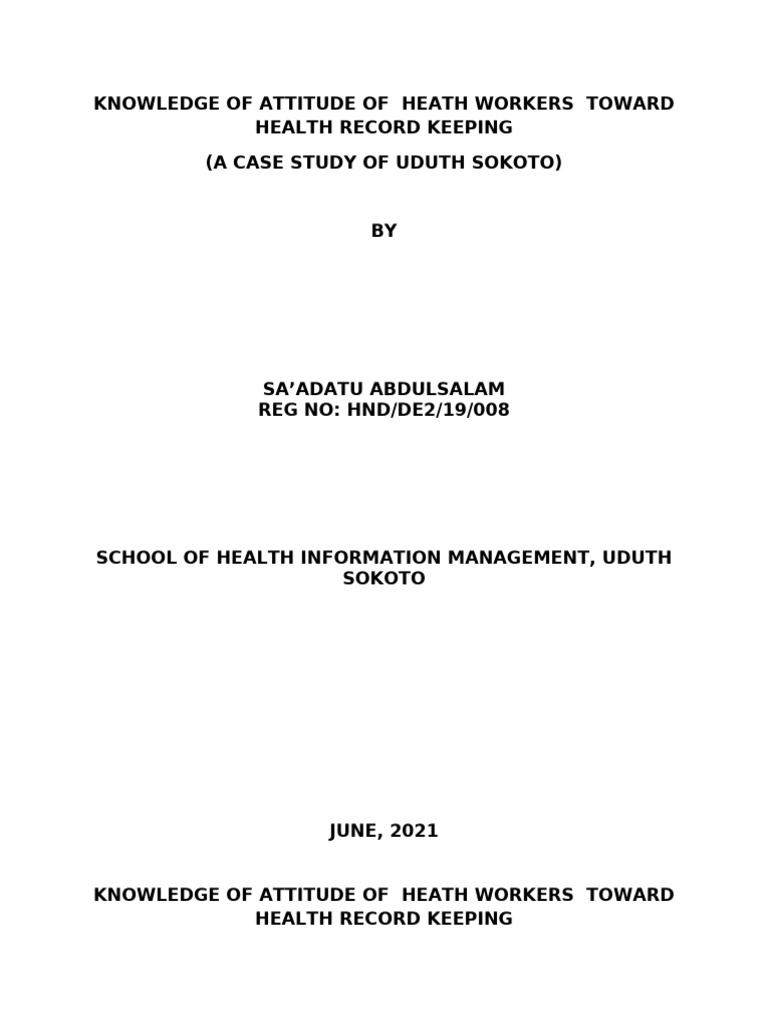 Saadatu Project Complete - 101610 | PDF | Health Care | Information