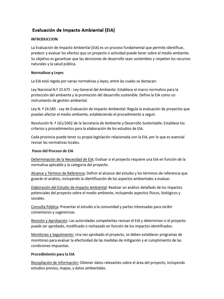 EIA Final | PDF | Evaluación de impacto ambiental | Entorno natural