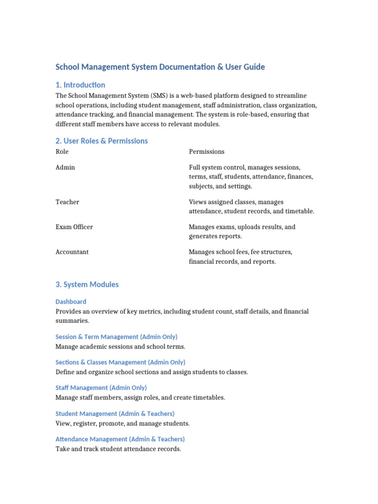 School Management System Documentation | PDF | Login | Cyberspace