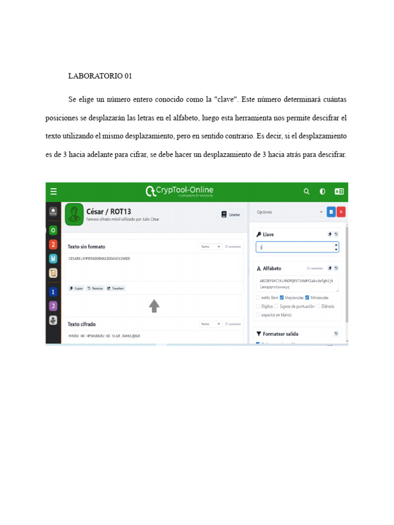 Laboratorios de Cifrado y SQL en Seguridad | PDF | Clave (criptografía ...