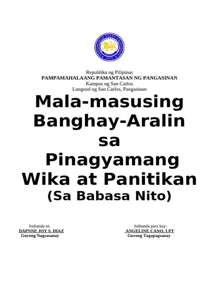 Hello Paalam (Banghay Aralin) | PDF