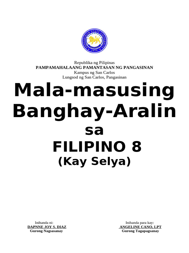 Kay Selya (Banghay Aralin) | PDF