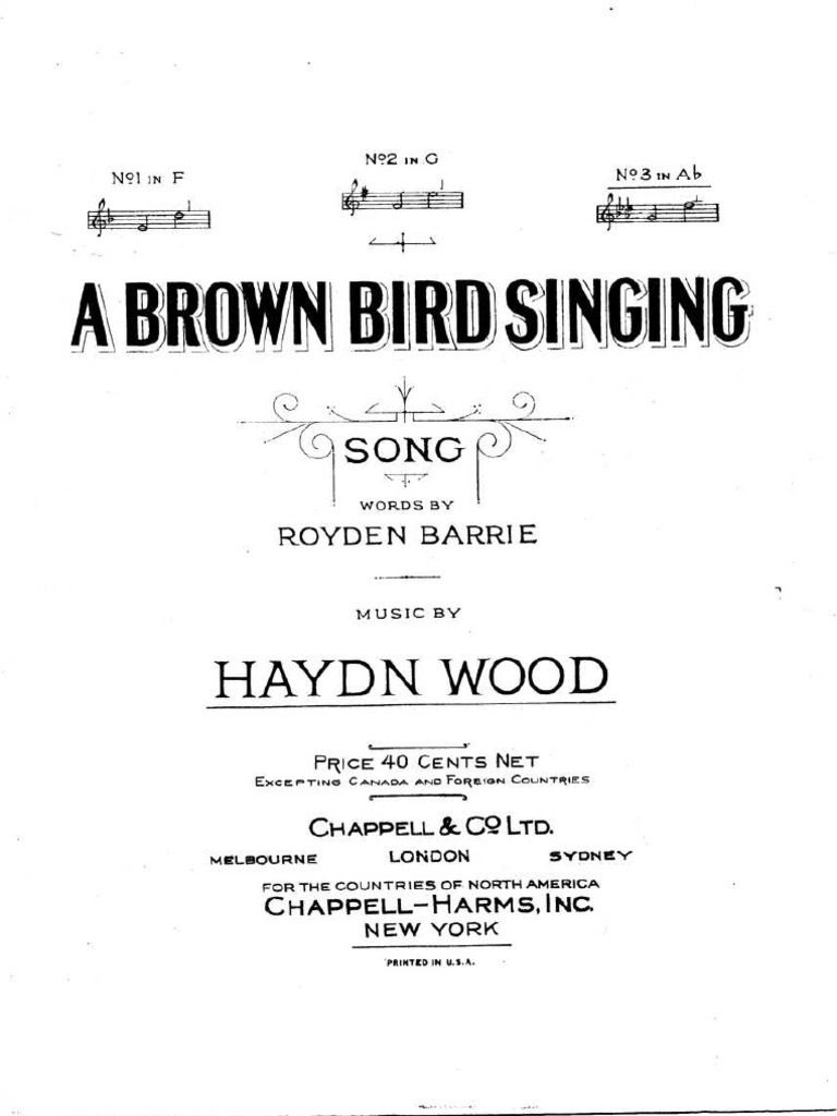 Brown Bird Singing | PDF