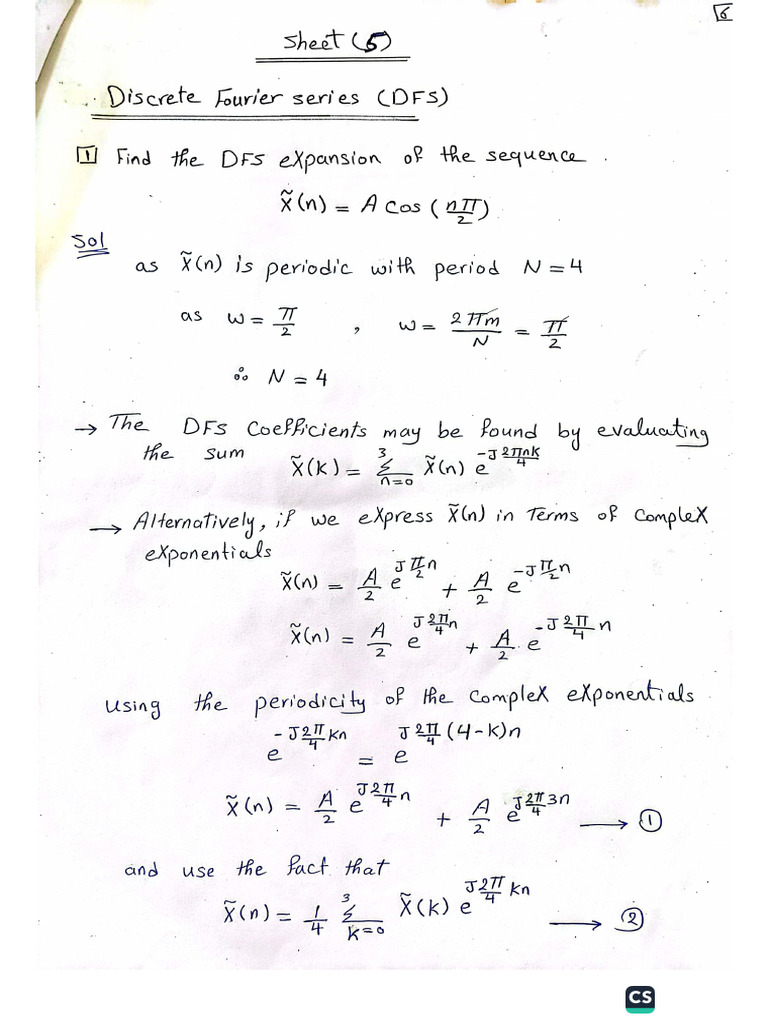 DSP Sheet 5 Solution | PDF