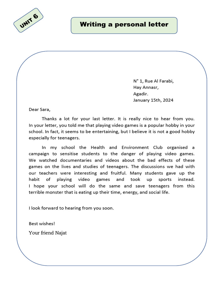 Personal Letter NTS | PDF