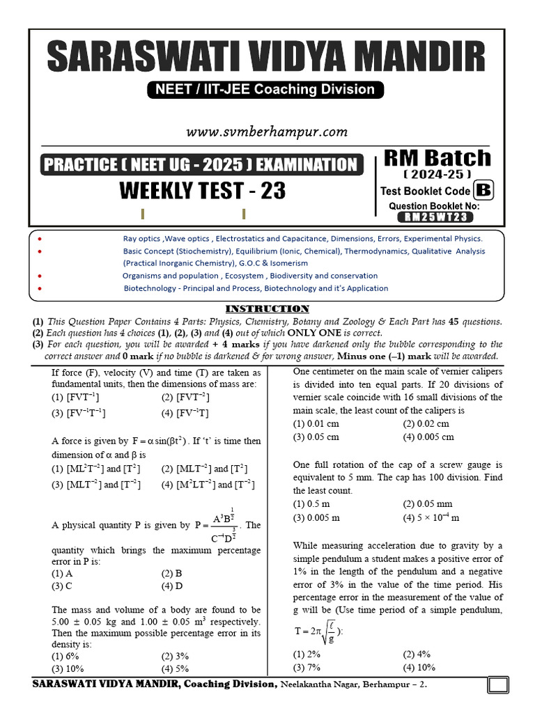 Science Exam Prep Test | PDF | Biodiversity | Refraction