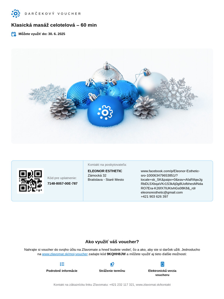 Zlavomat SK Voucher Uvolnujuce Masaze V Eleonor Esthetic Zbavte Sa ...