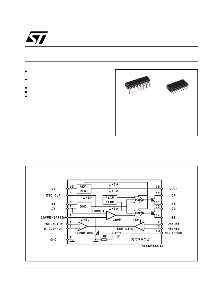 SG3524 STMicroelectronics Elenota - PL | PDF | Amplifier | Electronic ...