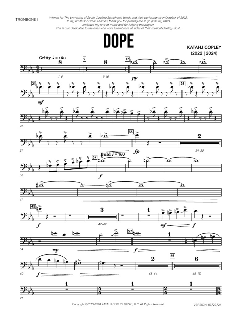 DOPE - Trombone 1 | PDF