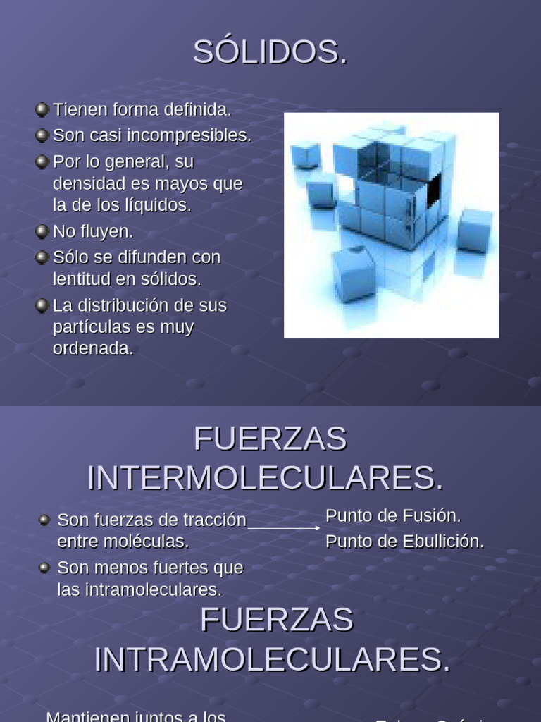 Propiedades y Tipos de Sólidos | PDF | Sólido | Líquidos