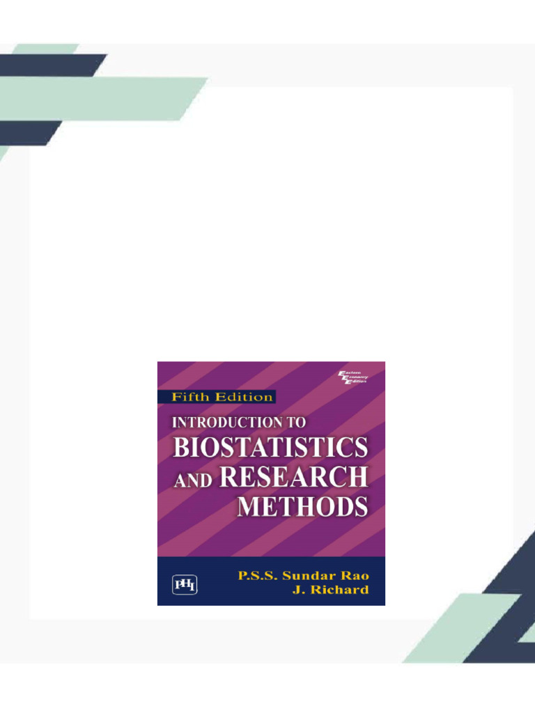 Introduction to Biostatistics Research Methods 5th edition by Sundar ...