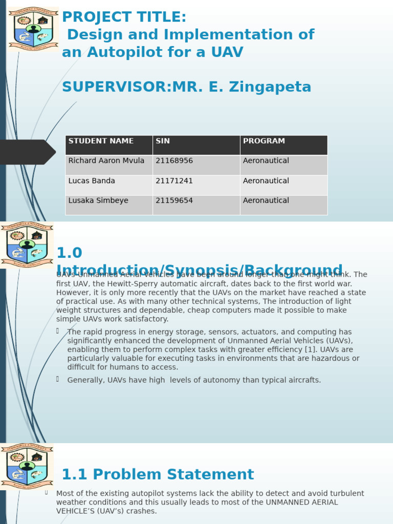 Presntation Template - First Presentation | PDF | Unmanned Aerial ...