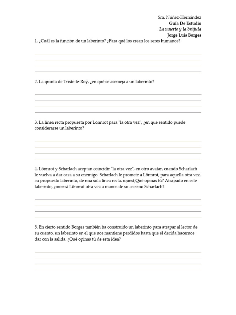 Guia de Estudio LA MUERTE Y LA BR - JULA | PDF