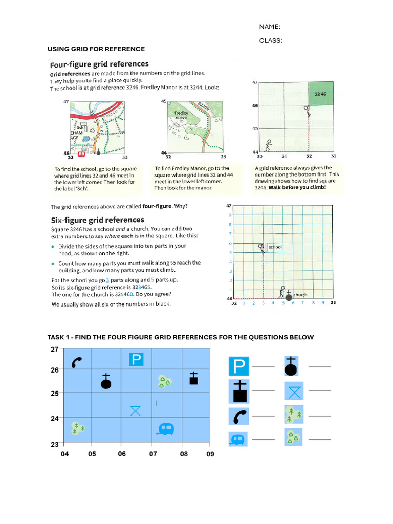 Grid Reference Practice Worksheets Pdf