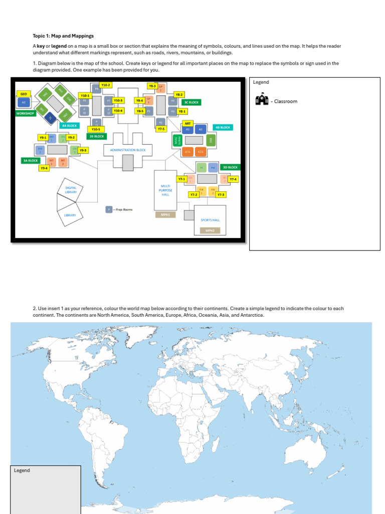 Topic 1 - Map and Mapping (Legend) | PDF