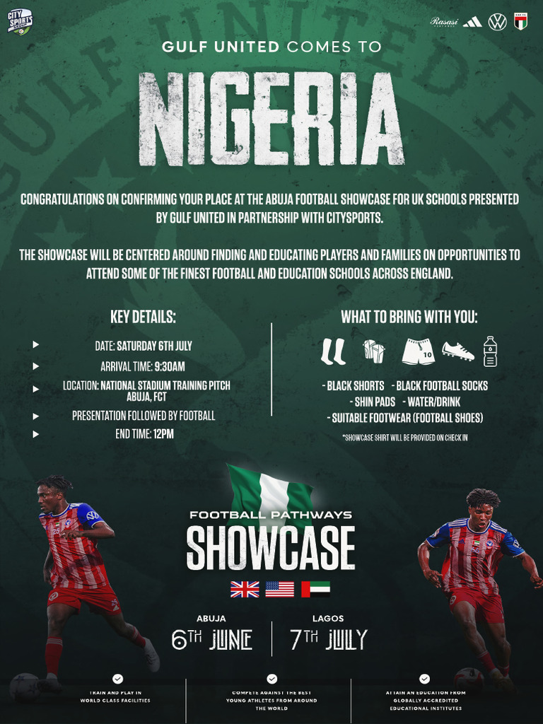 Abuja Football Showcase Details | PDF